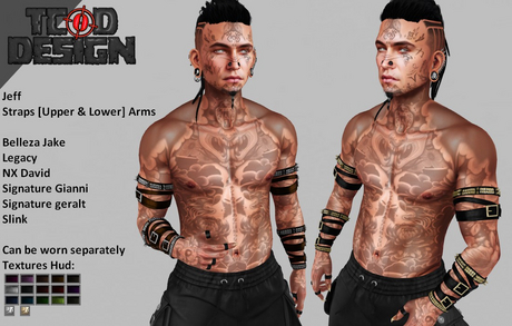 Second Life Marketplace - Straps [Upper & Lower] Arms ~ Jeff [DEMO]